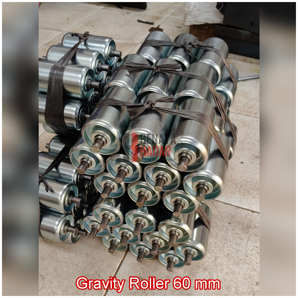 Jual Gravity roller conveyor 60 mm x 100 mm x 150 mm as 12 mm roller ...