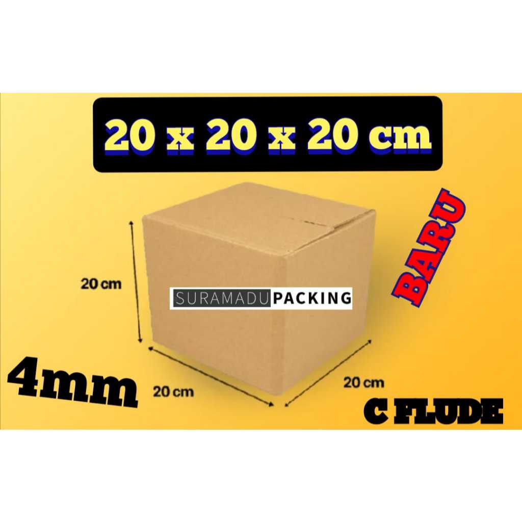 Jual Kardus box karton packing 20x20x20 cm Packing Polos dan Tebal 4mm ...