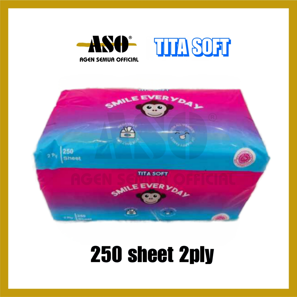 Jual Tisu Tissue TITA SOFT 250 sheet 2ply Facial Tissue PROMO ...