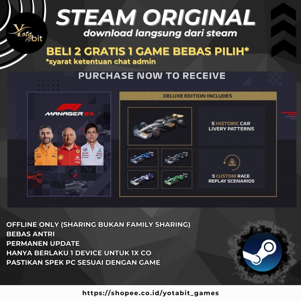 Jual F1 Manager 24 Deluxe Edition PC Original Offline Sharing | Shopee ...