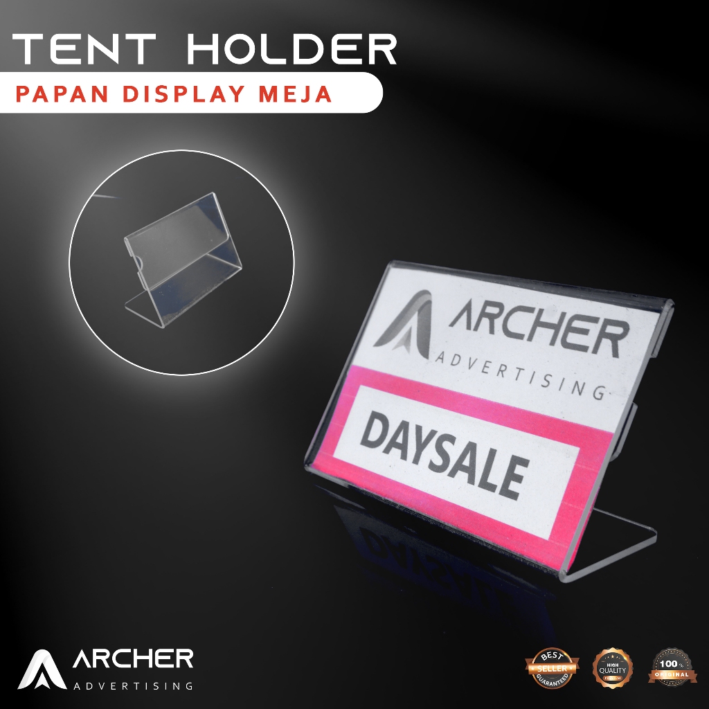 Jual TENT HOLDER / PAPAN NAMA MEJA / TENT CARD HOLDER / TIPE L ...
