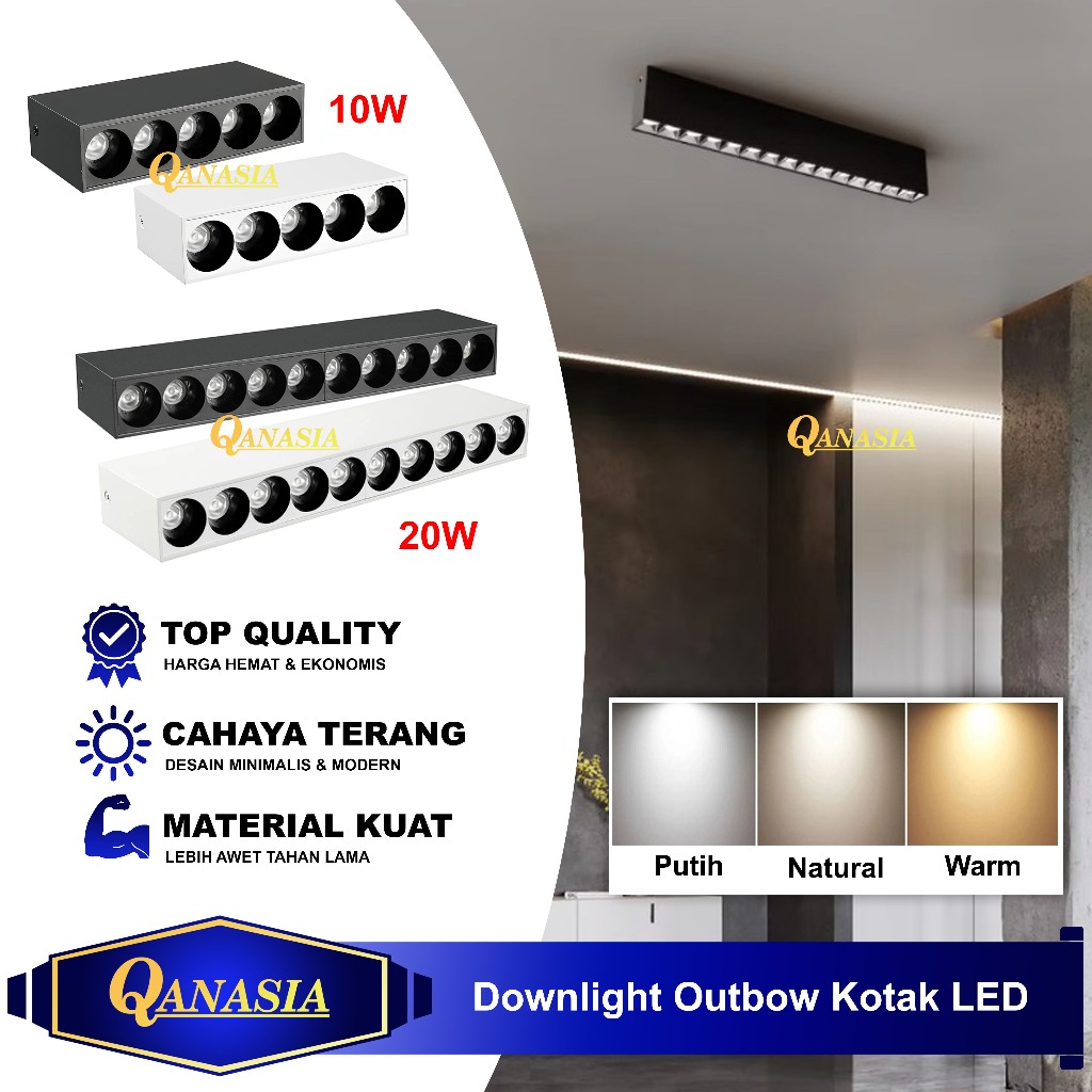 Jual Lampu Plafon LED Tempel 10W 20W - Downlight Outbow Spotlight ...