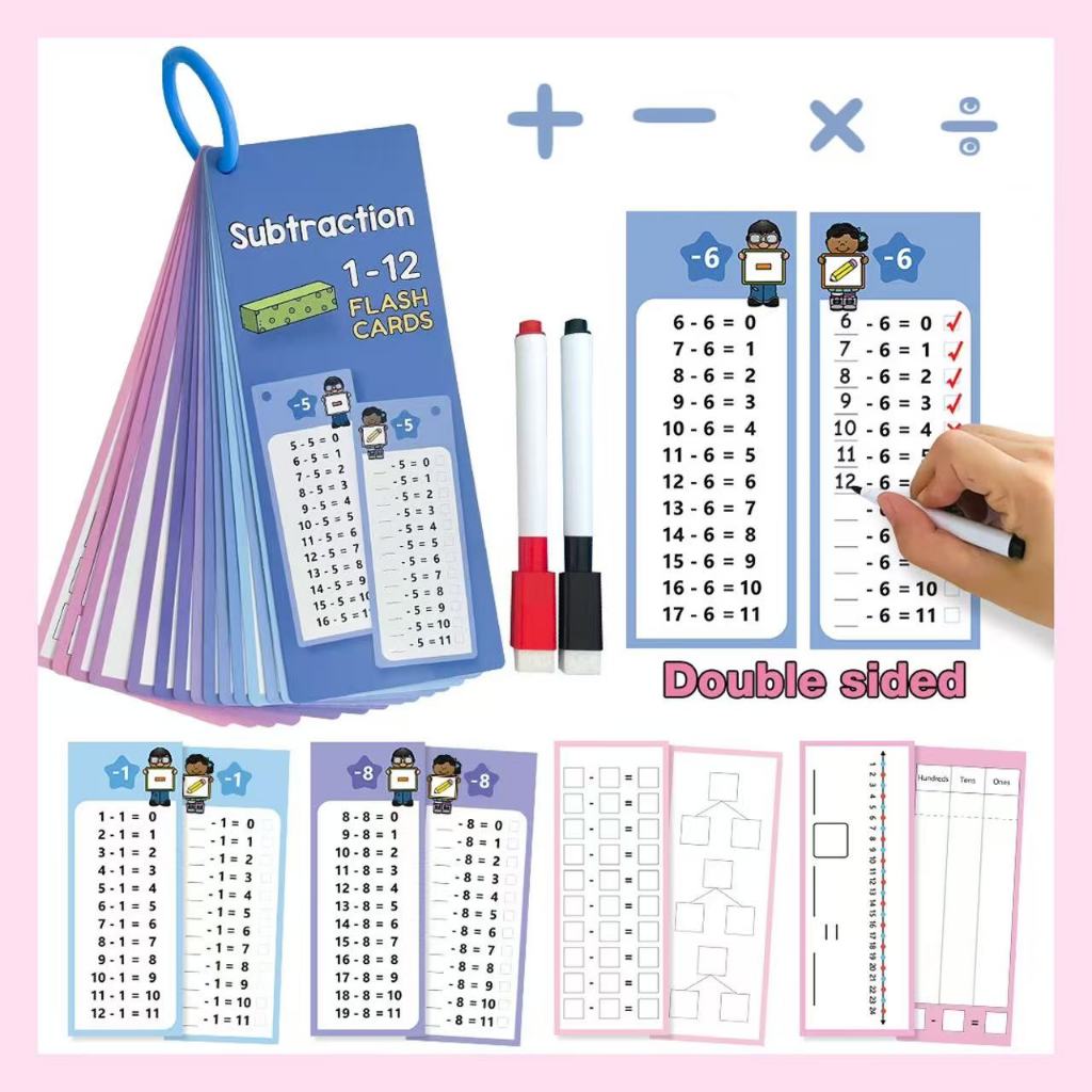 Jual 1 Set Flashcard Tabel Perkalian/Penambahan/Pengurangan/Pembagian ...
