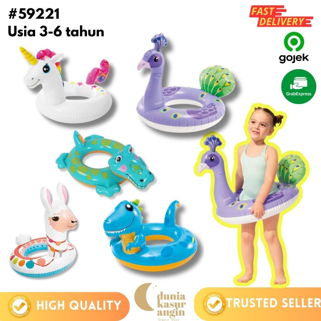 Jual DuniaKasurAngin - Intex 59221 Big Animal Rings - Pelampung Unicorn ...