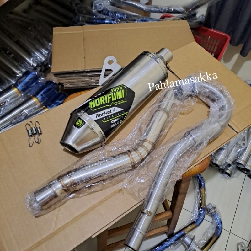 Jual 1set Norifumi muffler pipe 38mm for crf 150 crf150 klx 140rf bf ...
