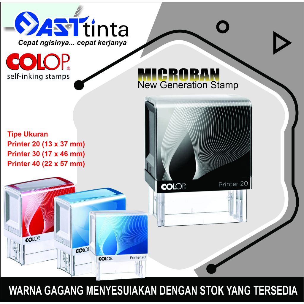 Jual Stempel Custom Colop microban printer 20 printer 30 printer 40 I ...