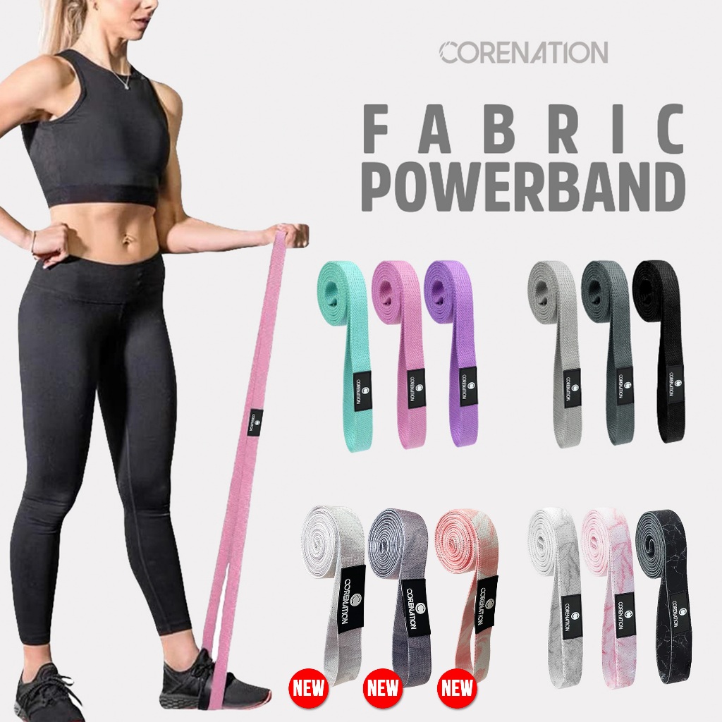 Jual CoreNation Alat Fitness Fabric Resistance Power Band | Shopee ...
