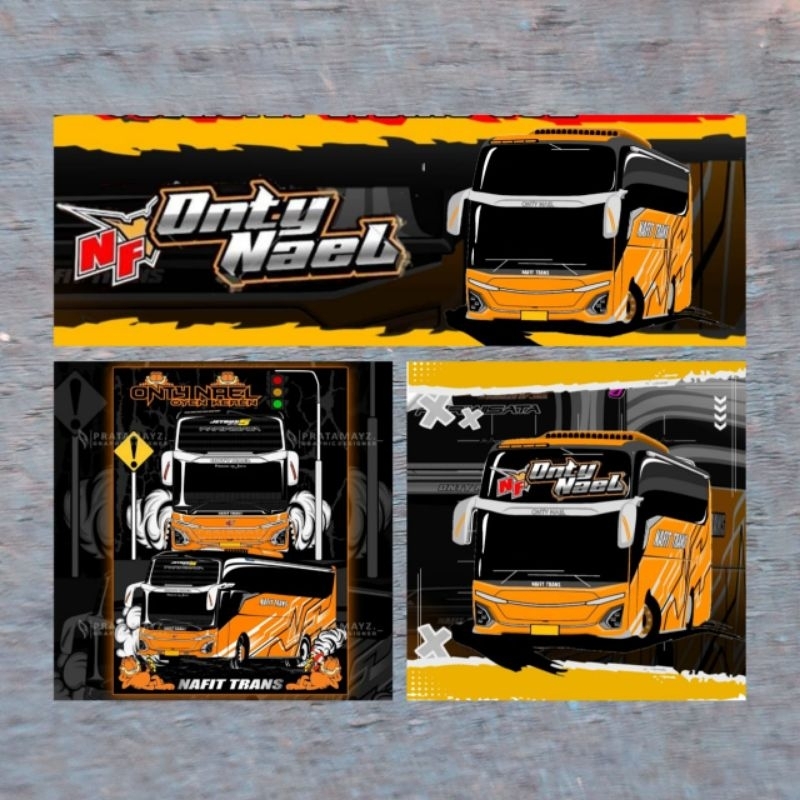 Jual Stiker bus ONTYNAEL isi 3 stiker bis bus Nafit trans Ontynael ...
