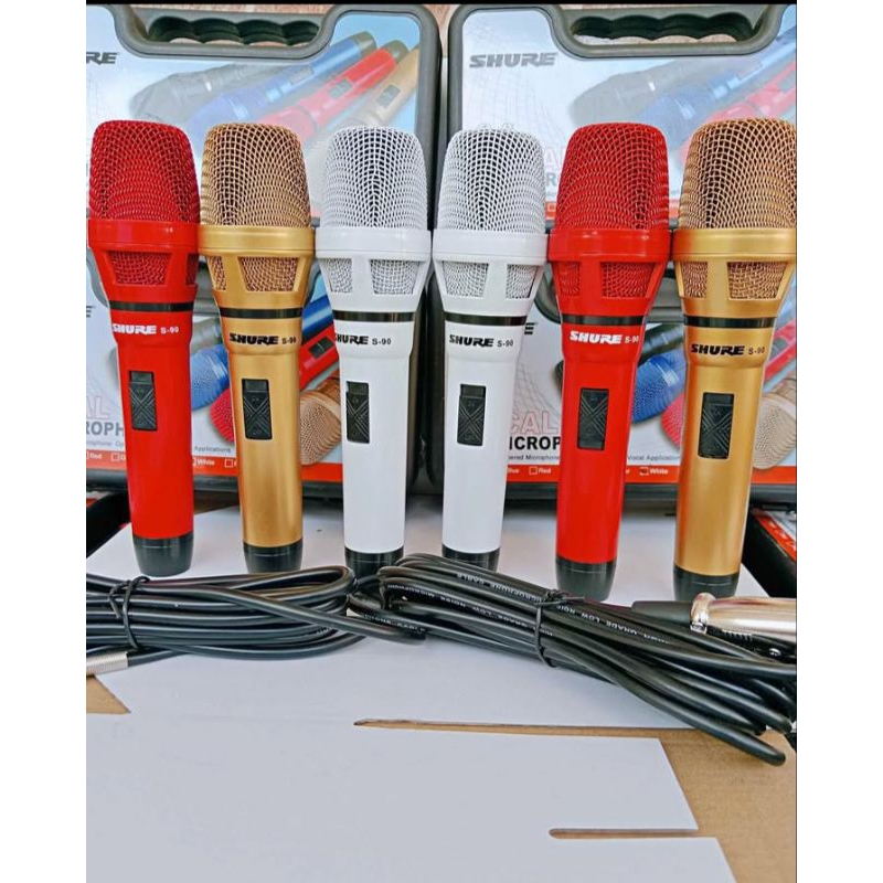 Jual mic legendaris body mewah harga murah merek shure s90. microphon ...
