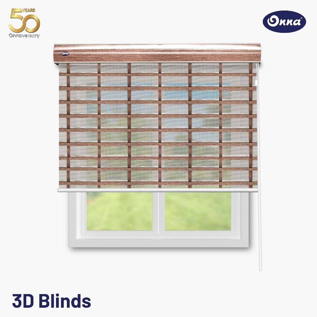 Jual ONNA 3D Blind Gorden / Tirai 3 Dimensi Jendela Minimalis Modern ...