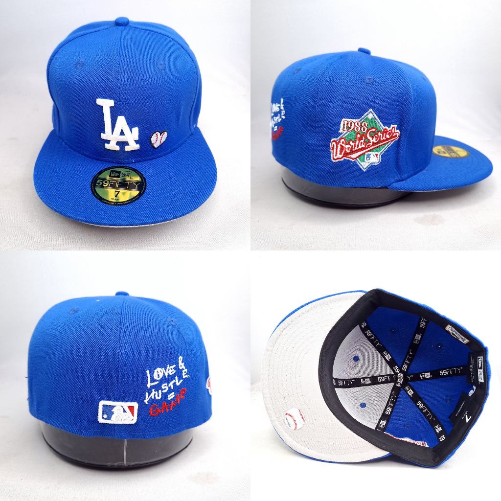 Jual TOPI FITTED MLB LA DODGERS BIRU LOGO PUTIH PATCH | Shopee Indonesia