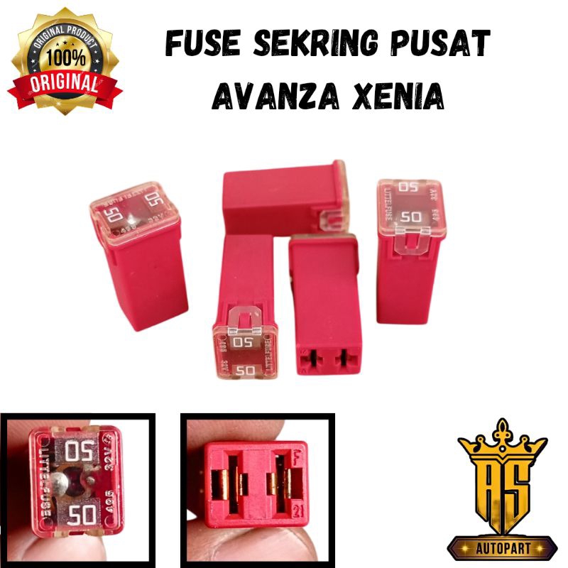 Jual Fuse Sekring Pusat Fuse Sikring Pusat Panjang 50A Avanza Xenia ...