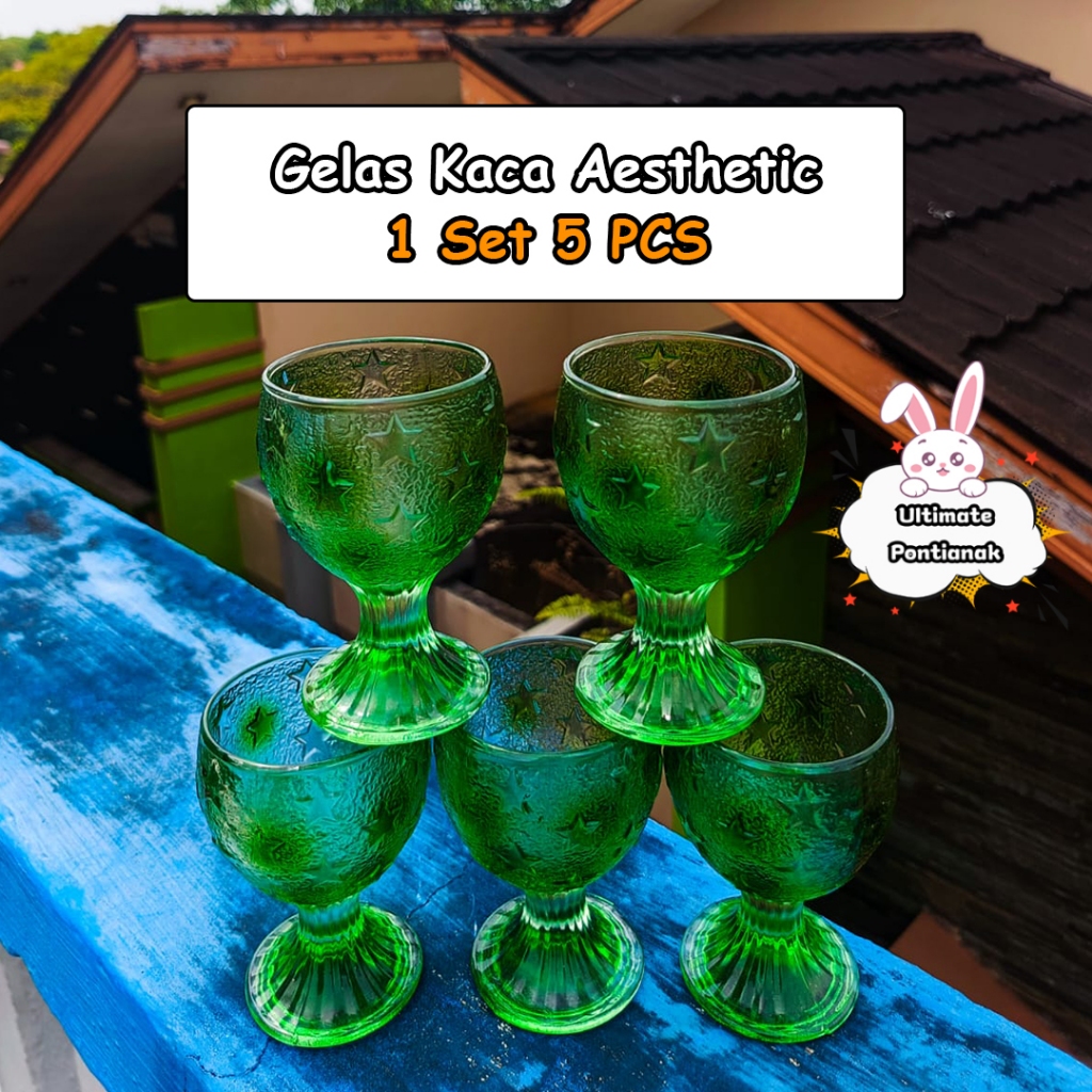 Jual KIM GLASS - Gelas Kaca Aesthetic 1 Set 5 PCS | Gelas Kaca ...