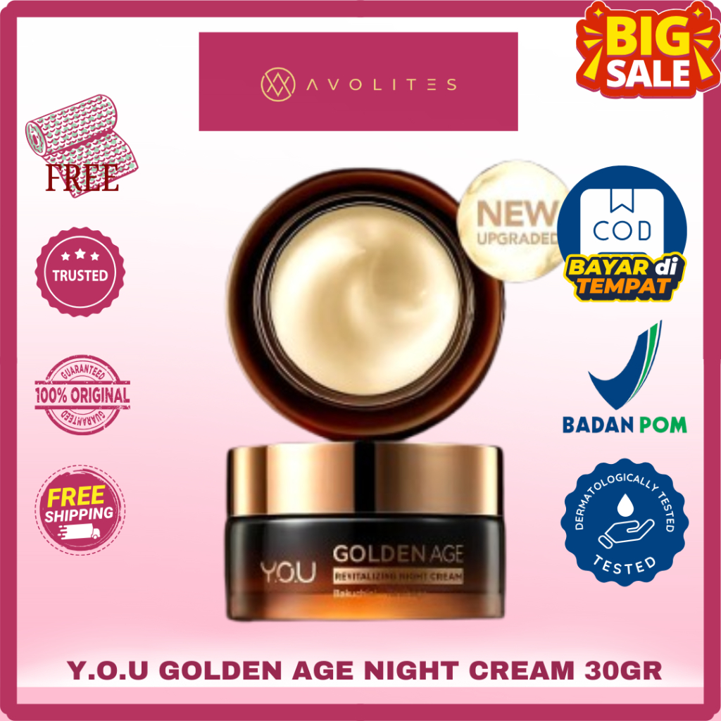 Jual YOU Golden Age Revitalizing Night Cream 30g | Cream Malam | Anti ...
