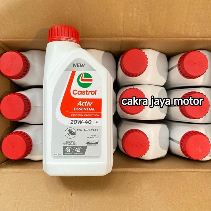 Jual 1 DUS = 12 Botol Oli Castrol Activ Essential 800ml 20W-40 ...