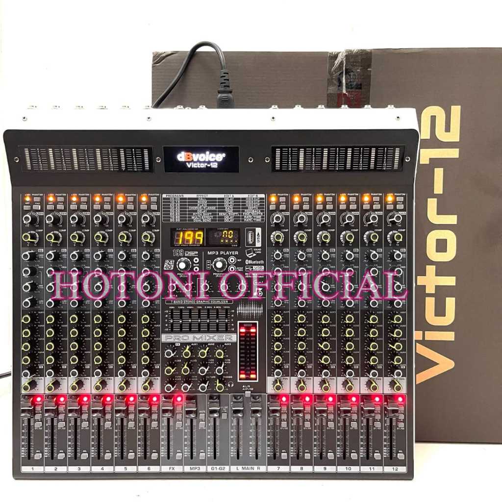 Jual Mixer Audio DbVoice Victor 12 12channel Original Mixer Db voice ...