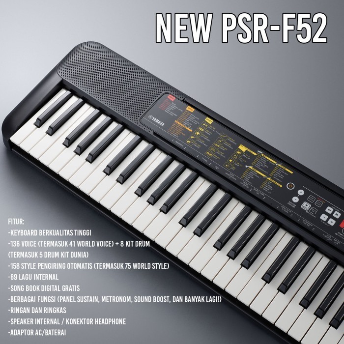 Jual KEYBOARD YAMAHA PSR-F52 KEYBOARD BERKUALITAS TINGGI | Shopee Indonesia