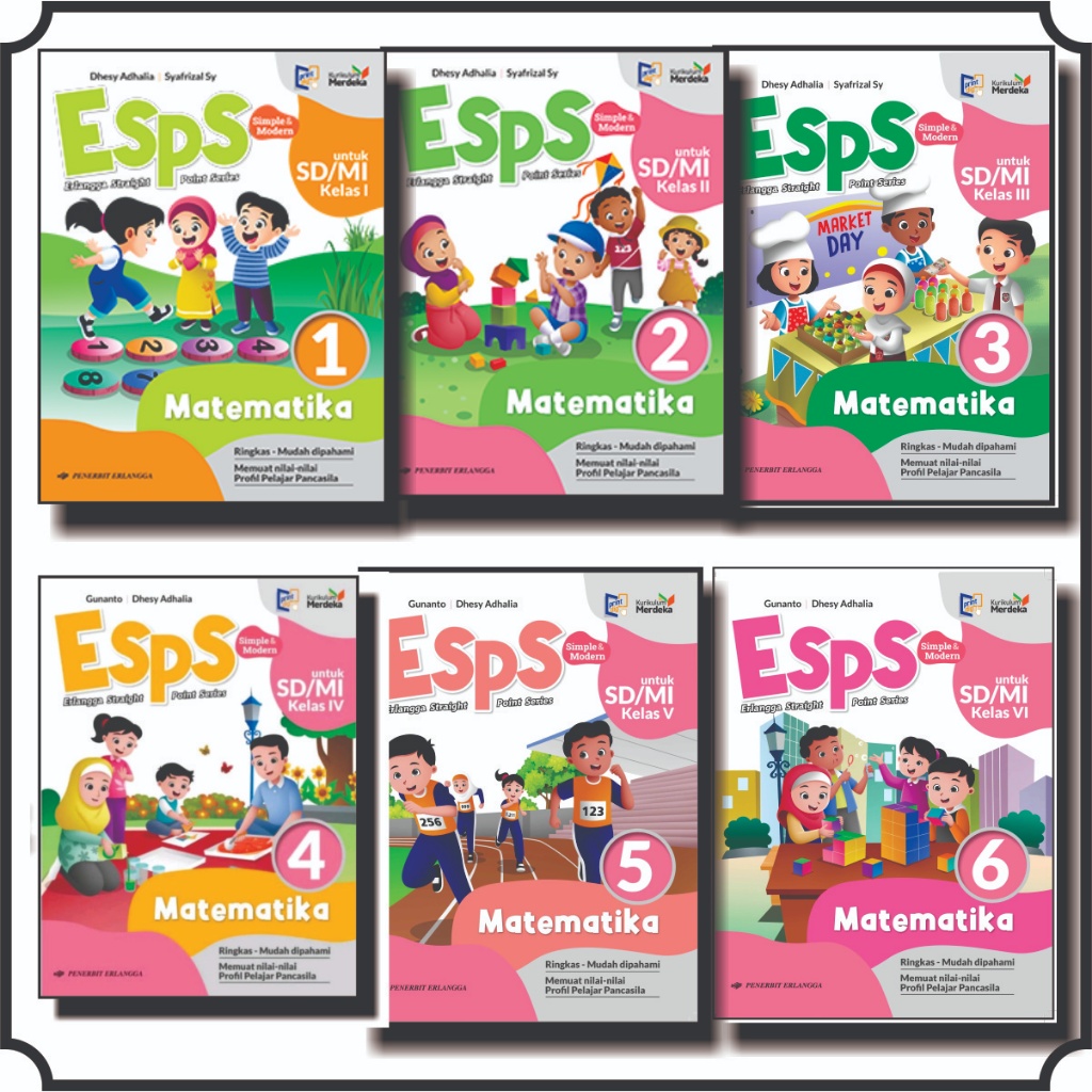 Jual ESPS MATEMATIKA SD KLS 1 2 3 4 5 6 Kurmer Kurikulum Merdeka Penerbit ERLANGGA | Shopee ...