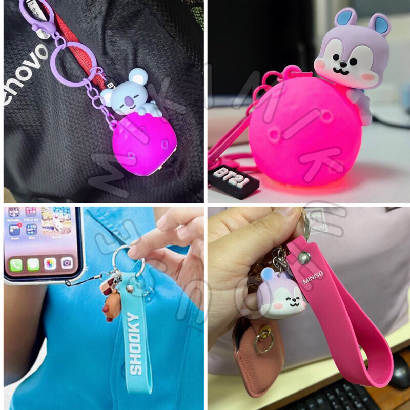 Jual SALE MINISO X BT21 NIGHT LIGHT UP KEYCHAIN FIGURE BAG CHARM PHONE ...