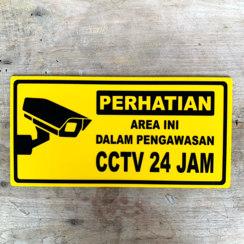 Jual Papan Penanda CCTV Akrilik / Sign CCTV Akrilik / Rambu CCTV ...