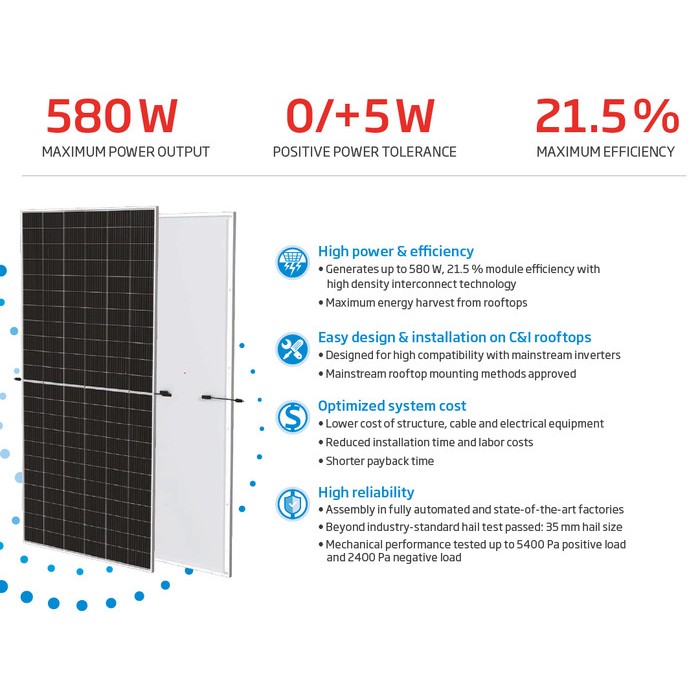 Jual Solar panel Trina Solar 575 Wp Monocrystalline Vertex Series ...
