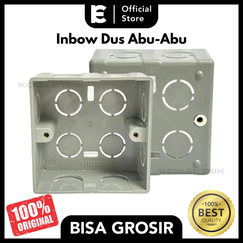 Jual Inbow Dus IB MK HIRO Abu Abu Grey Dudukan Saklar untuk Instalasi ...