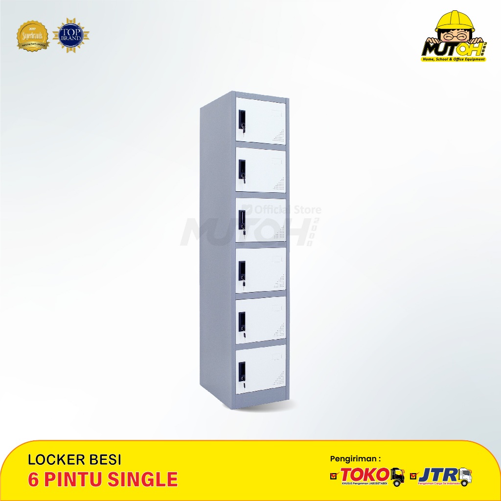 Jual Locker besi 6 pintu single lemari loker besi 6 pintu single ...