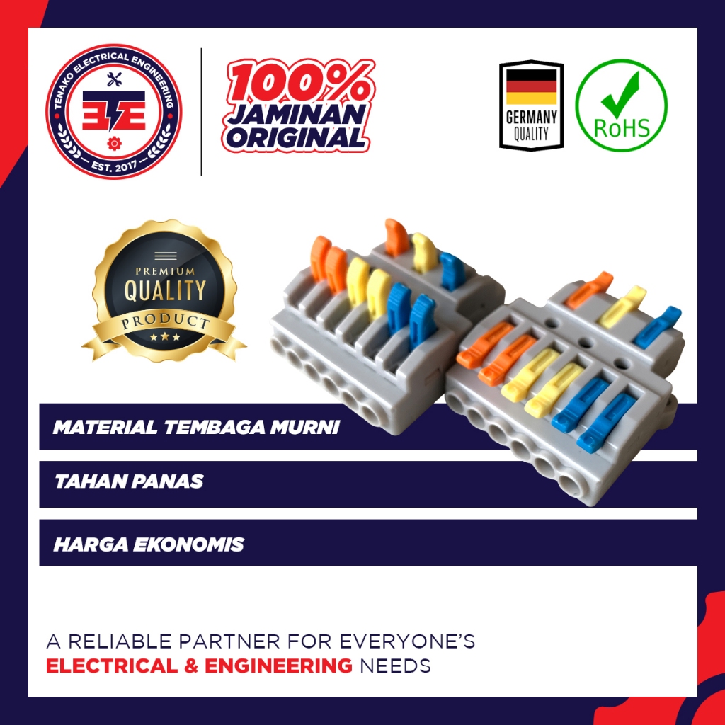 Jual Cable Connector SPL-63 Compact Splitter Terminal Block Lever Cage ...