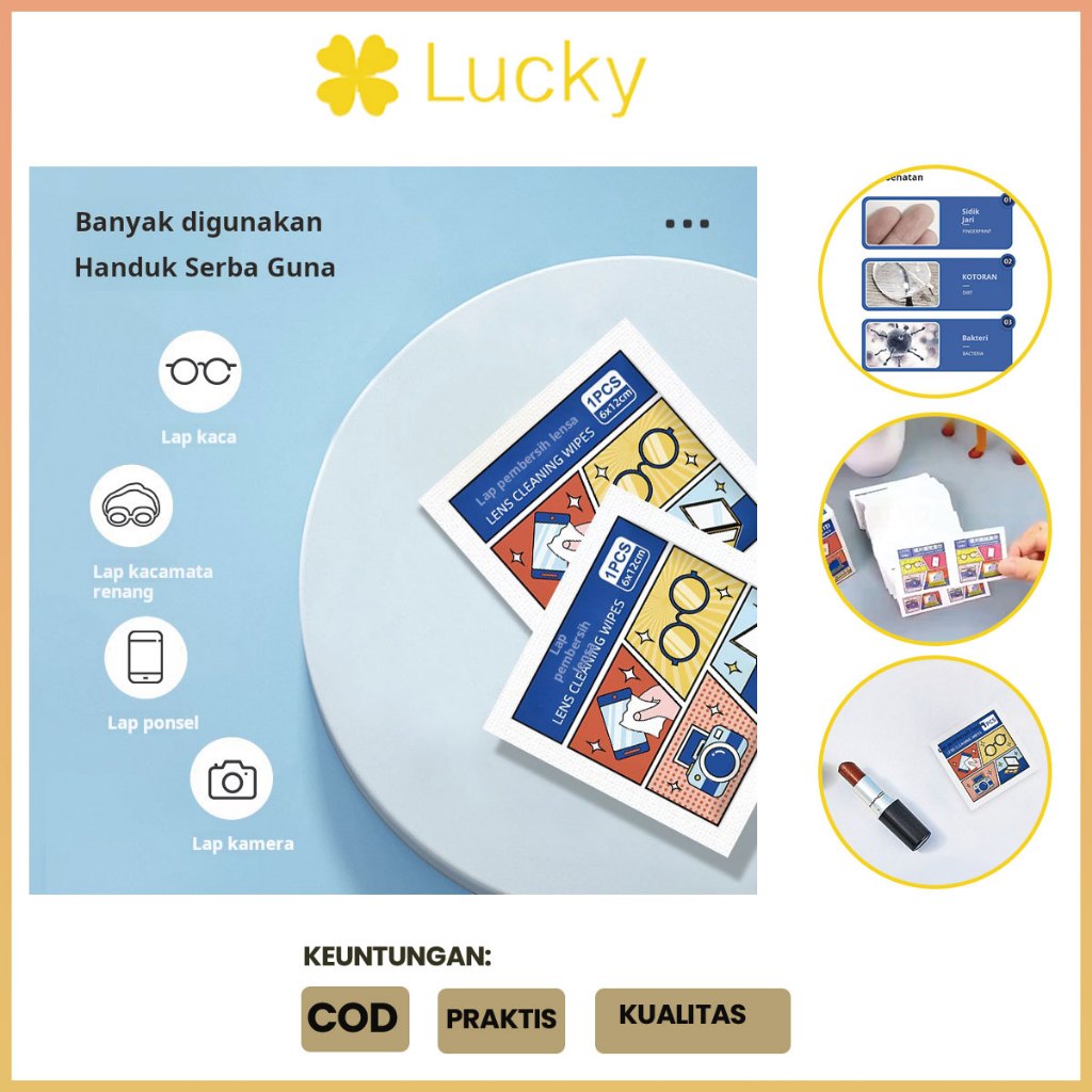 Jual Tisu anti-kabut kaca, tisu pembersih lensa sekali pakai, kertas ...
