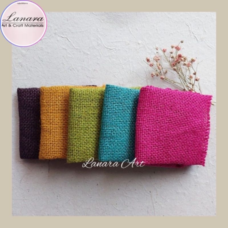 Jual Lanara Bahan Goni Warna Ukuran 15 X 25 cm Kain Hias Kerajinan ...