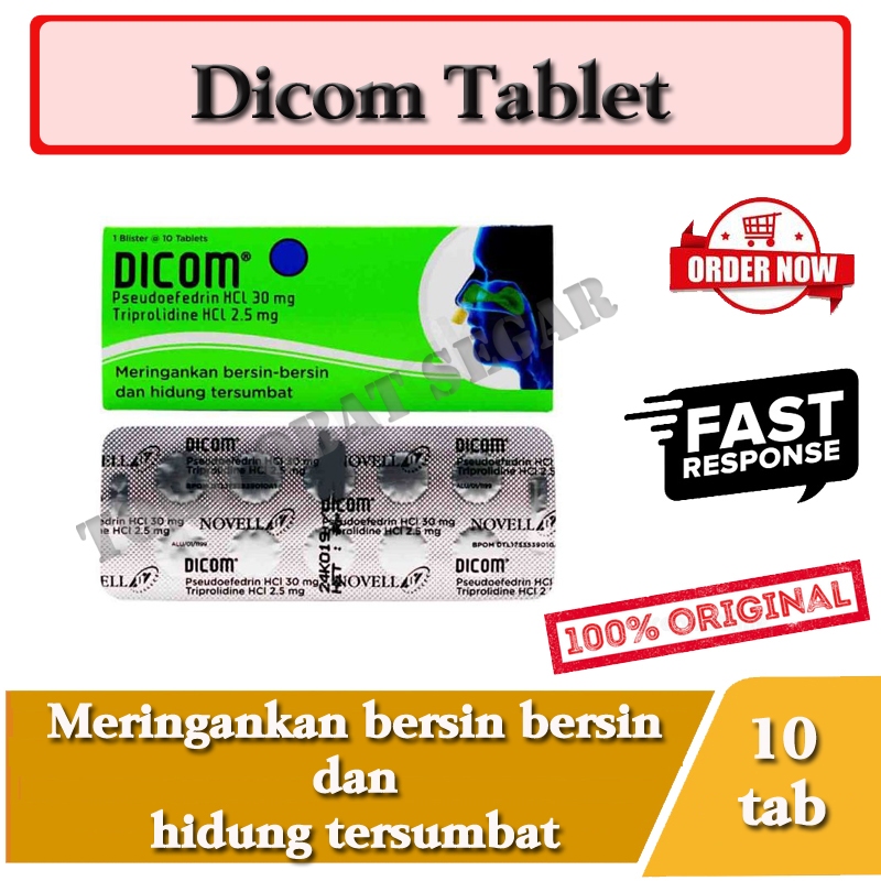 Jual Dicom Tablet Obat Pilek dan Bersin Bersin | Shopee Indonesia