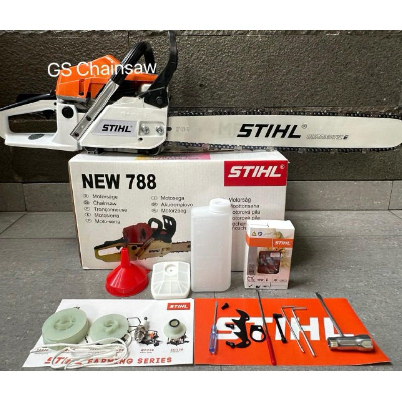 Jual Mesin Chainsaw ASLI STIHL NEW 788 KOMPLIT Dengan Bar Laser 22 Inch Dan Rantai | Shopee ...