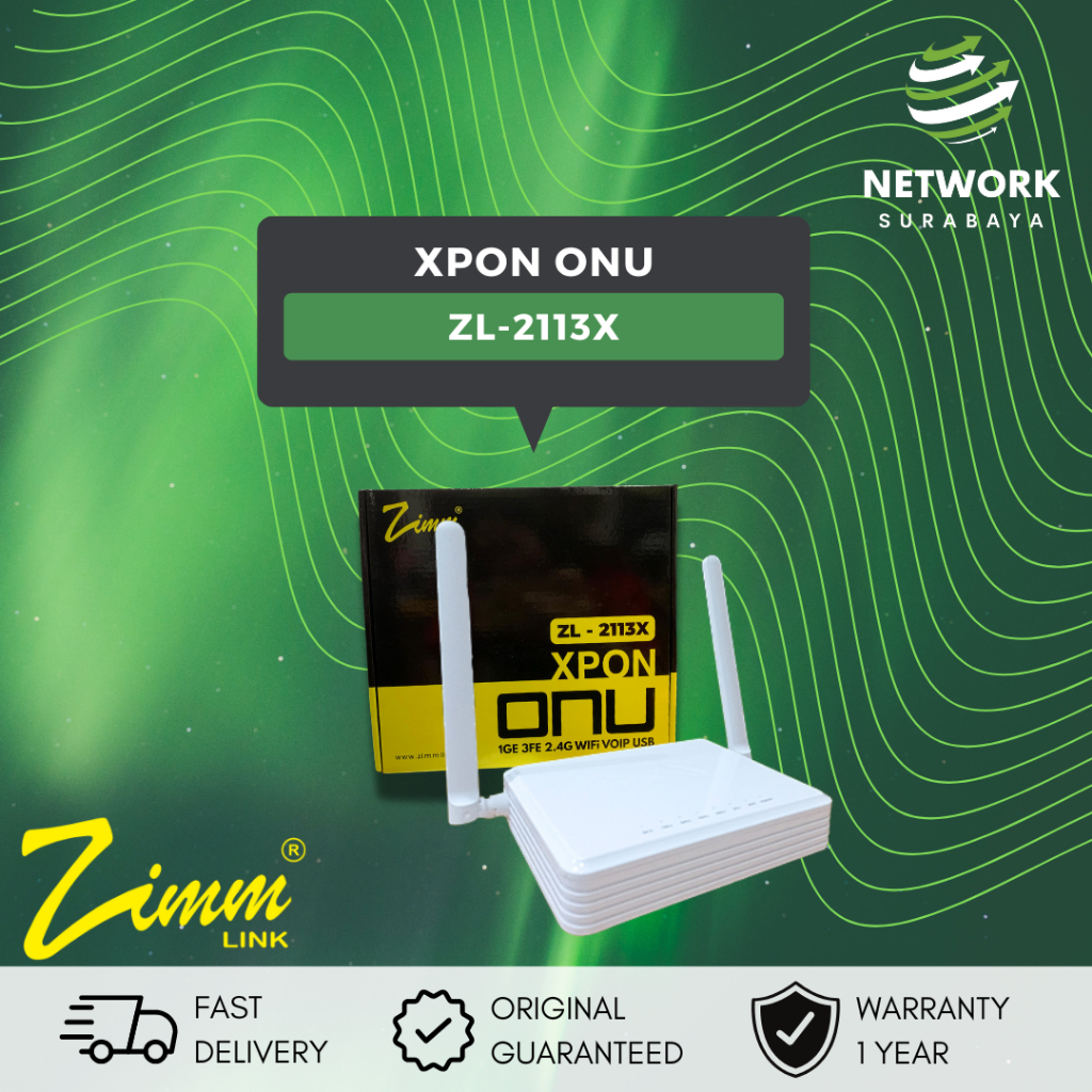 Jual ZIMMLINK XPON ONU ZL-2113X Support EPON & GPON ONT 1GE 3FE 2,4G ...