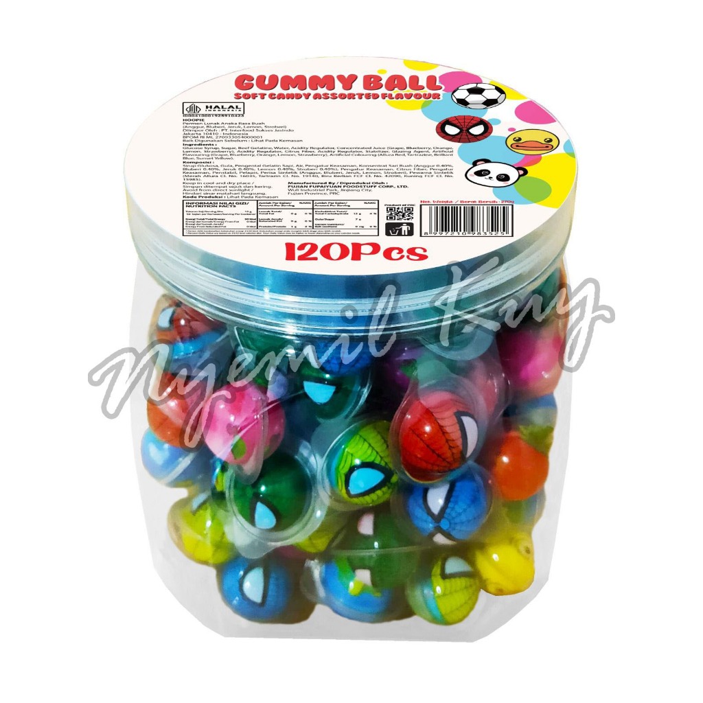 Jual Hoopie Permen Gummy Ball Soft Candy Assorted Flavour - Soft Jelly ...