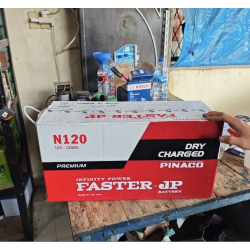 Jual AKI BATERAI BASAH FASTER JP N120/115F51R 120AH GENSET GRS 6 BLN ...