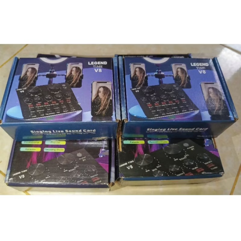 Jual Soundcard V8 Mixer Bluetooth Audio Usb External Sound Effect Live ...