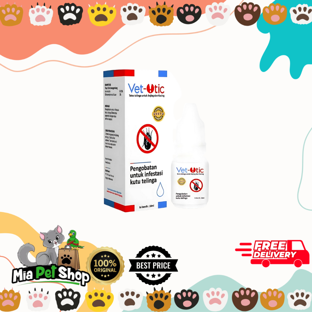 Jual Vet Otic Earmites Vetotic Earmites Obat Kutu Telinga Kucing ...