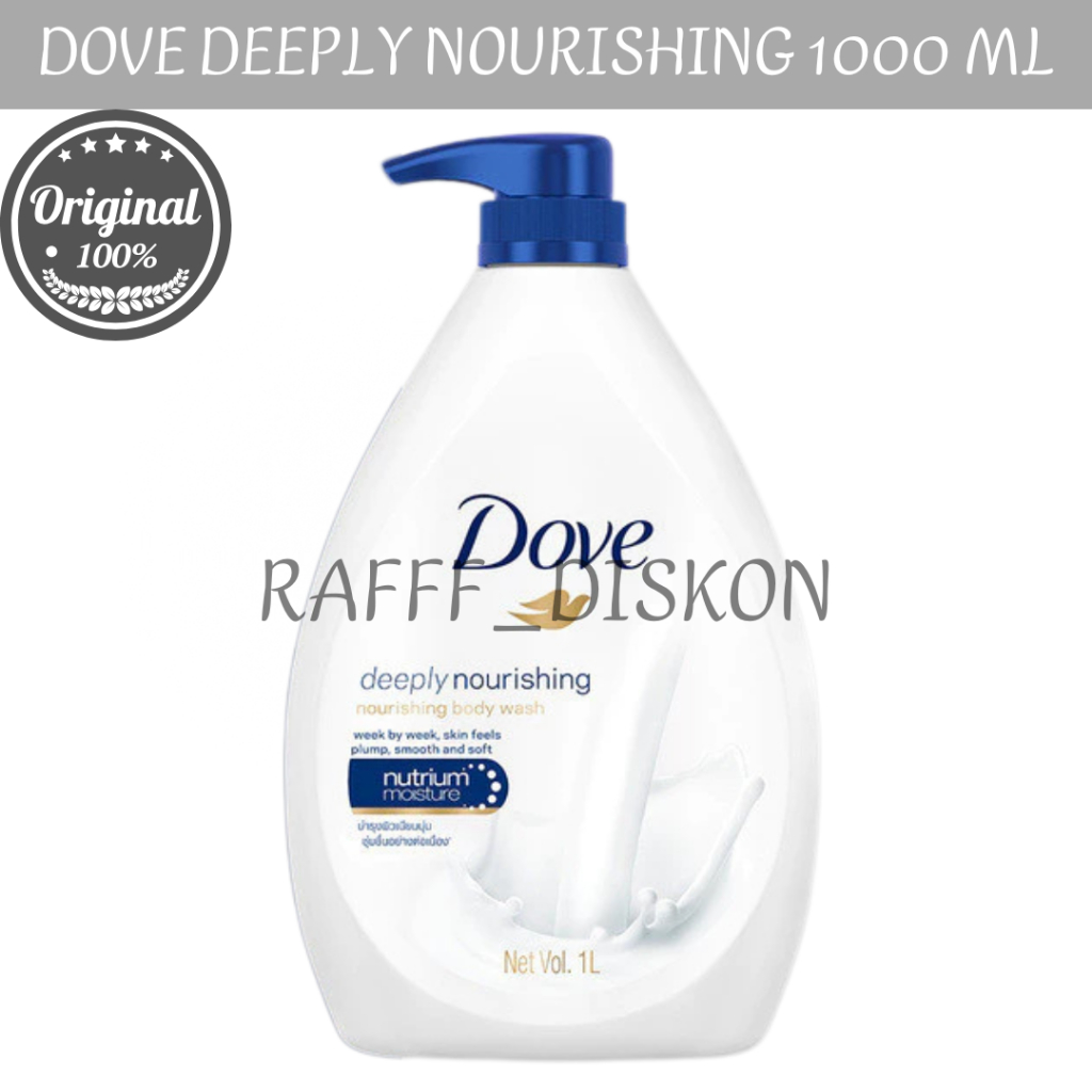 Jual DOVE BODY WASH DEEPLY NOURISHING BOTOL 1 LITER | Shopee Indonesia