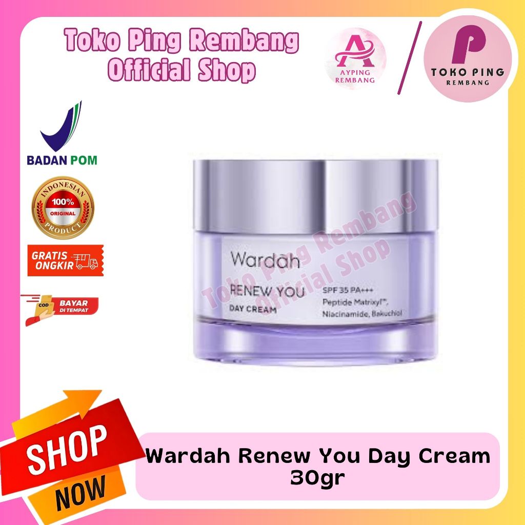 Jual Wardah Renew You Day Cream 30gr | Ceramide Matrixyl 3000 SPF 35 PA ...