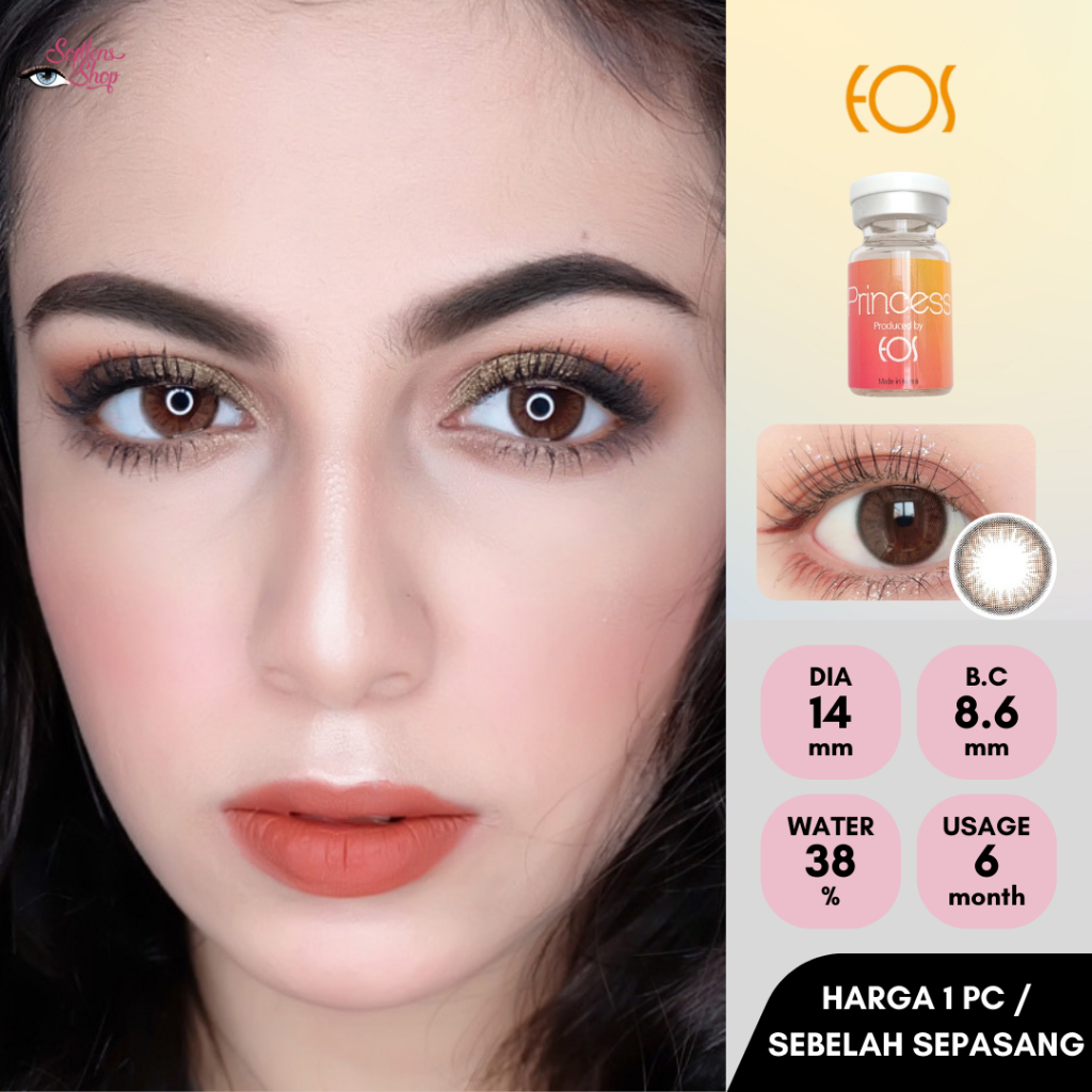 Jual Softlens Eos Wood Coral Hazel (HARGA UNTUK 1PC / SEBELAH PASANG ...