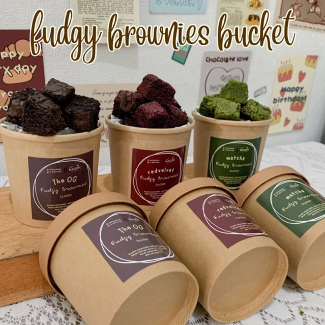 Jual FUDGY BROWNIES BUCKET - BROWNIES BITES | Shopee Indonesia