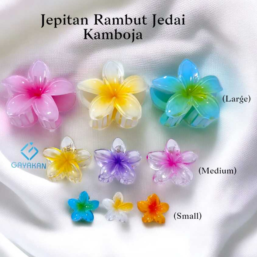 Jual 1 lusin (12 pcs) Jepit Rambut Jedai Kamboja Kupu Pita Warna 2 Ukuran – Medium Tanggung dan ...