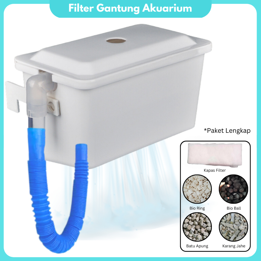 Jual Filter Gantung Akuarium Waterfall Drip Box Curtain Filter Aquarium ...
