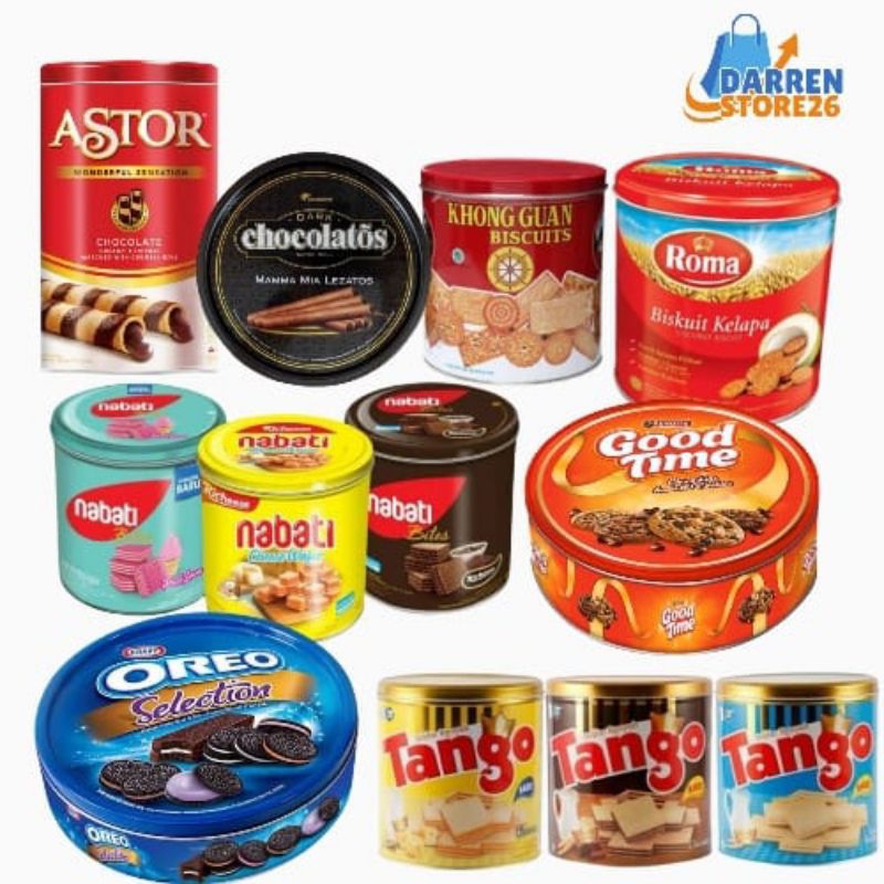 Jual Biskuit kaleng Tango 240g | Aneka biskuit kaleng | Shopee Indonesia