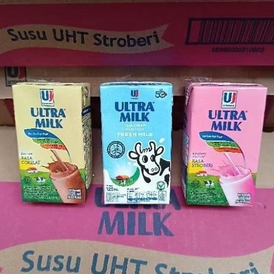 Jual SUSU ULTRA MINI 125ml ISI 40 / SUSU UHT ULTRA / SUSU ULTRA ...