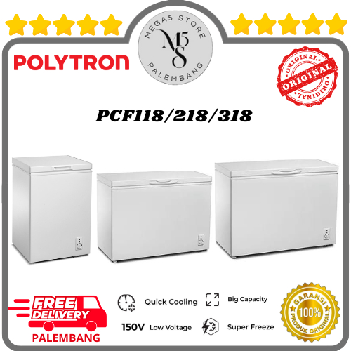Jual Chest Freezer Polytron PCF118 / PCF218 / PCF318 Freezer Box ...