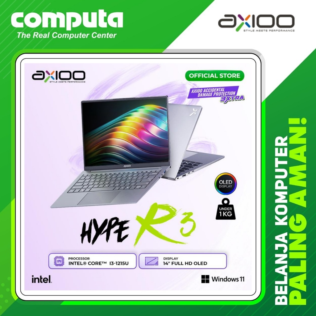 Jual Axioo HYPE R3 OLED 14" FHD OLED; i3-1215U; 24GB; 256GB NVME; WIN ...