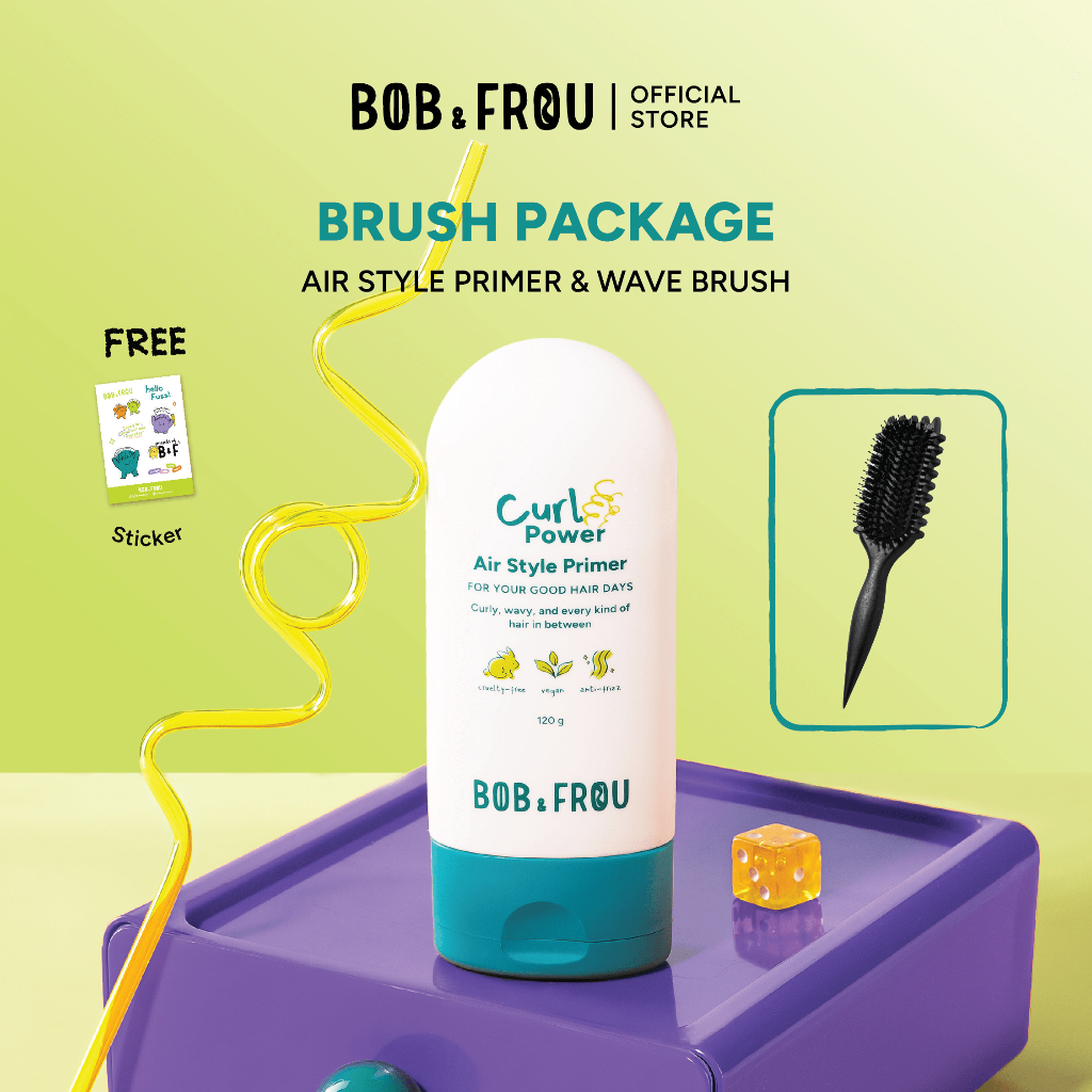 Jual BOB & FROU - The Air Style Bundle - Curl Power Wave Brush x Curl Power Air Style Primer ...