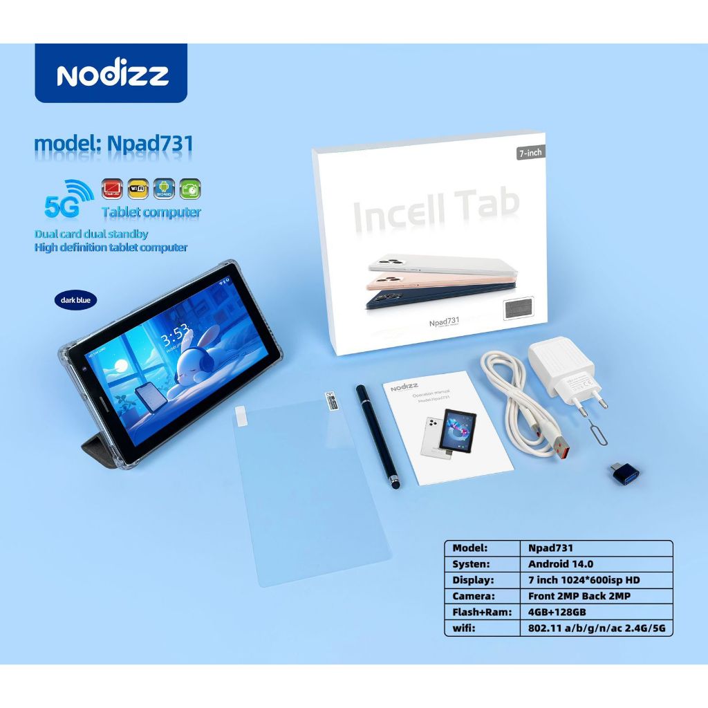 Jual [ Tab Kids ] TABLET Pc 2024 NODIZZ NPAD 731 Ukuran 7inch Ram 4Gb ...