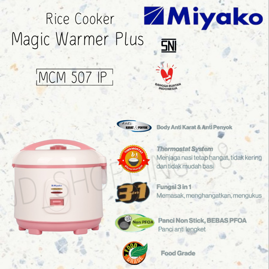 Jual Miyako Rice Cooker 1.8Liter / Magic Com MCM 507 IP/ MCM-507IP ...